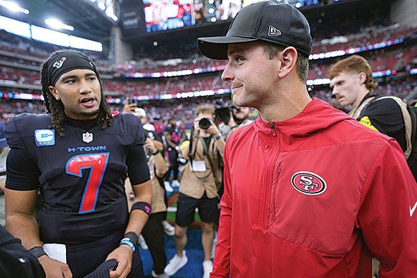 Injury-riddled 49ers sputter against Texans without Purdy, others ...